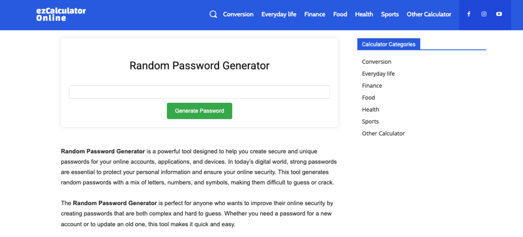 Generate Strong, Secure Passwords Quickly with Random Password Generator