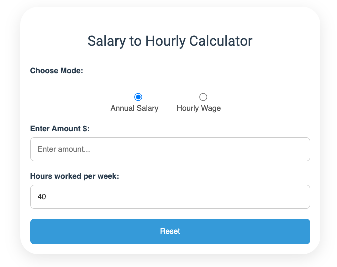Salary to Hourly Calculator: Convert Your Salary to Hourly Pay