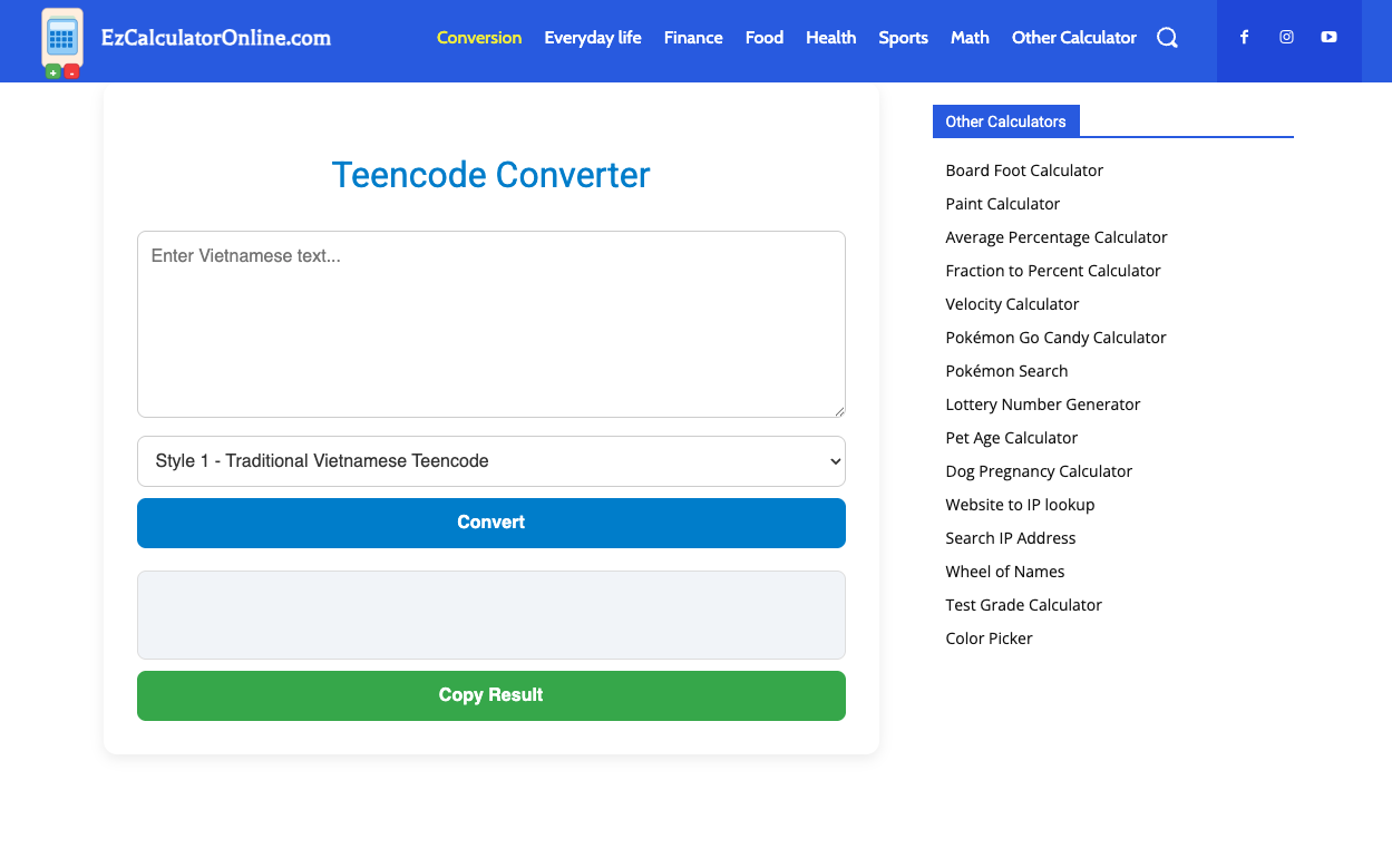 Teencode Converter – Convert Vietnamese to Teen Code