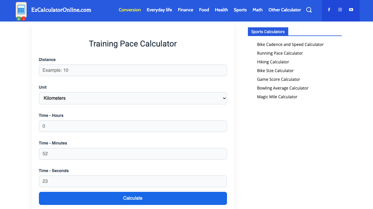 Training Pace Calculator – Calculate Your Ideal Running Speeds Easily
