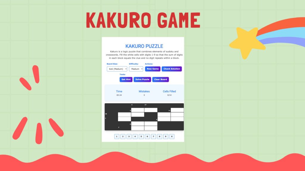 Kakuro – Challenging Number Puzzle Game to Boost Brain & Logic