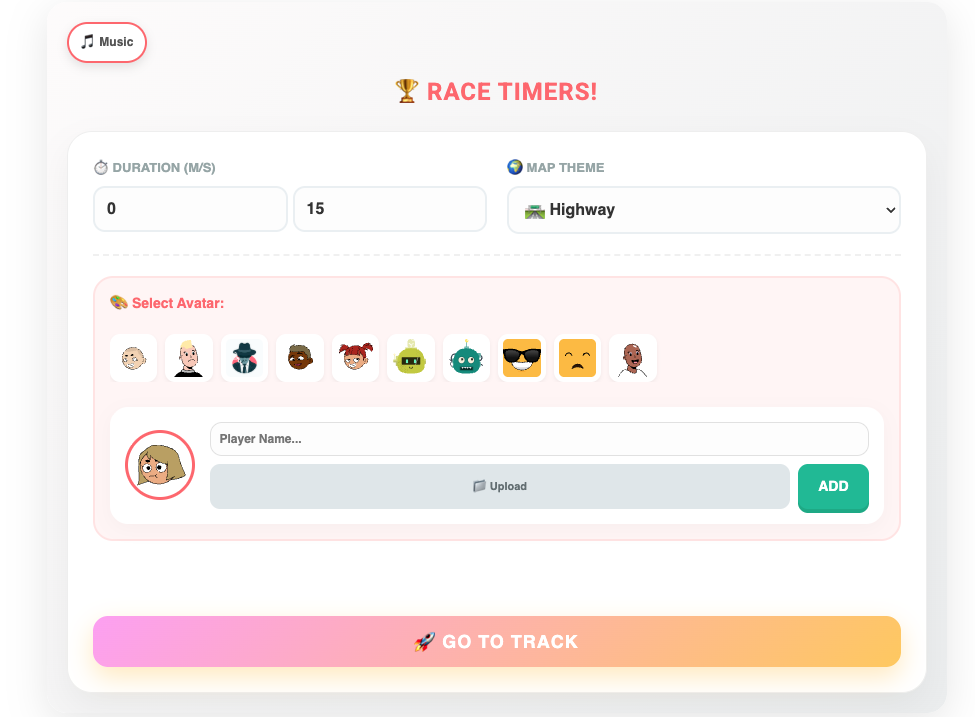 Race Timers – Fun Random Racing Timer for Groups & Games